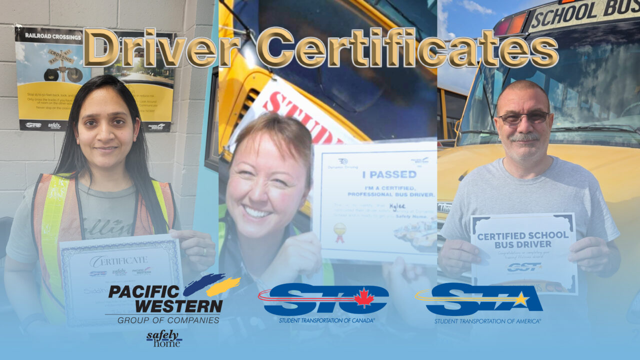 Driver Certificates - Pacific Western Group of Companies